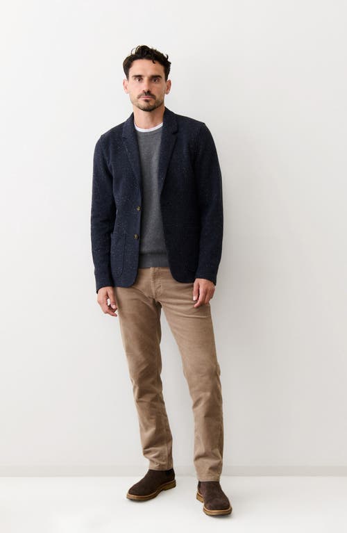 MARINE LAYER Pacifica Neppy Navy Stretch Herringbone Blazer